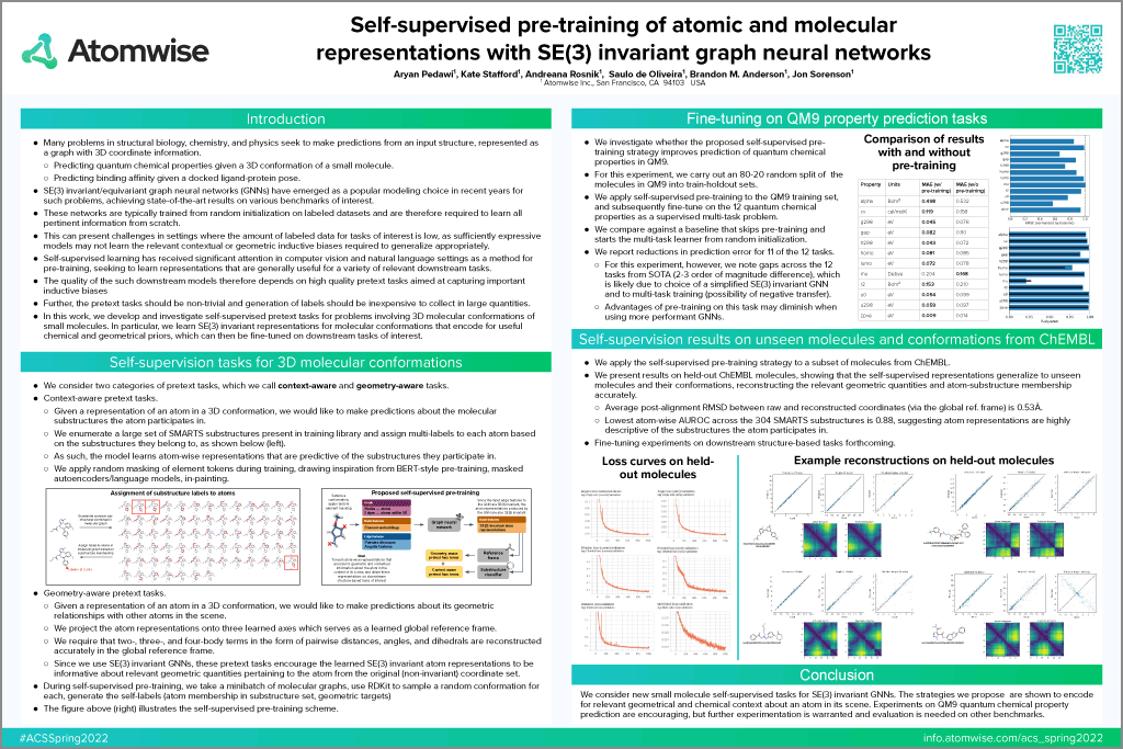 Self Supervised Learning Of Atomic And Molecular Representations With